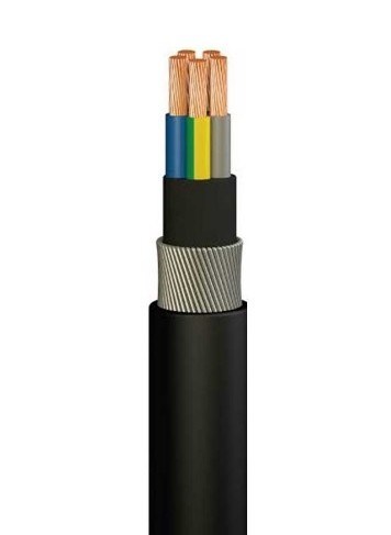 Armored 5 Core N2XRY Underground Electrical Cable XLPE Insulated PVC ...